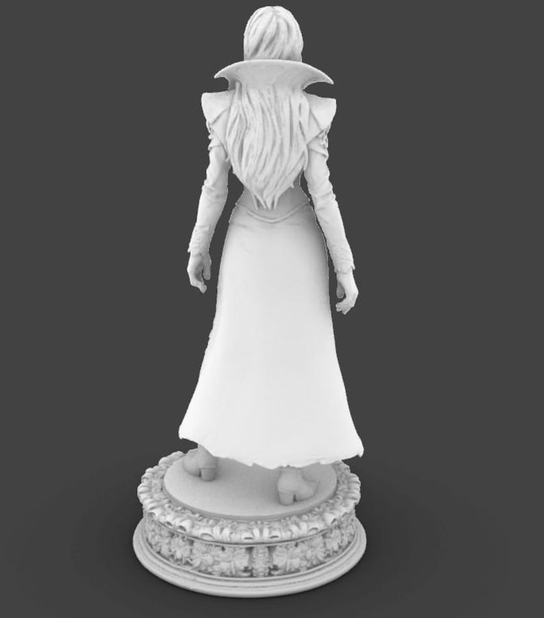 Modern Vampire Statue STL – 3D Printable Gothic Vampire Woman Figure ...