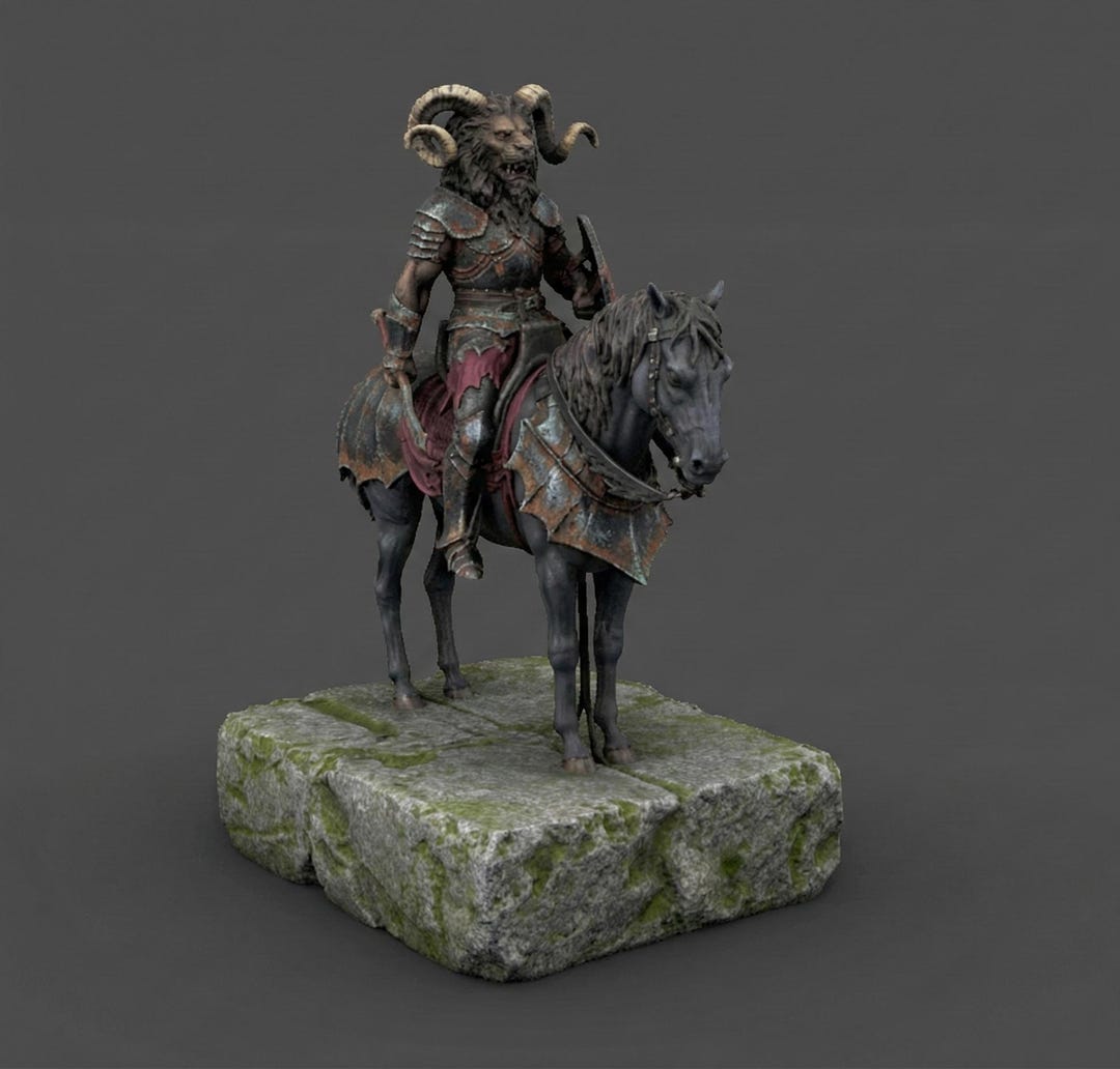 Sabnock Demon Statue STL File | Historically Accurate 3D Model | Based ...