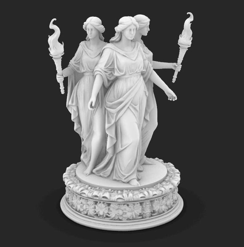 Hecate Goddess Statue STL File - 3D Printable Digital Model of the ...