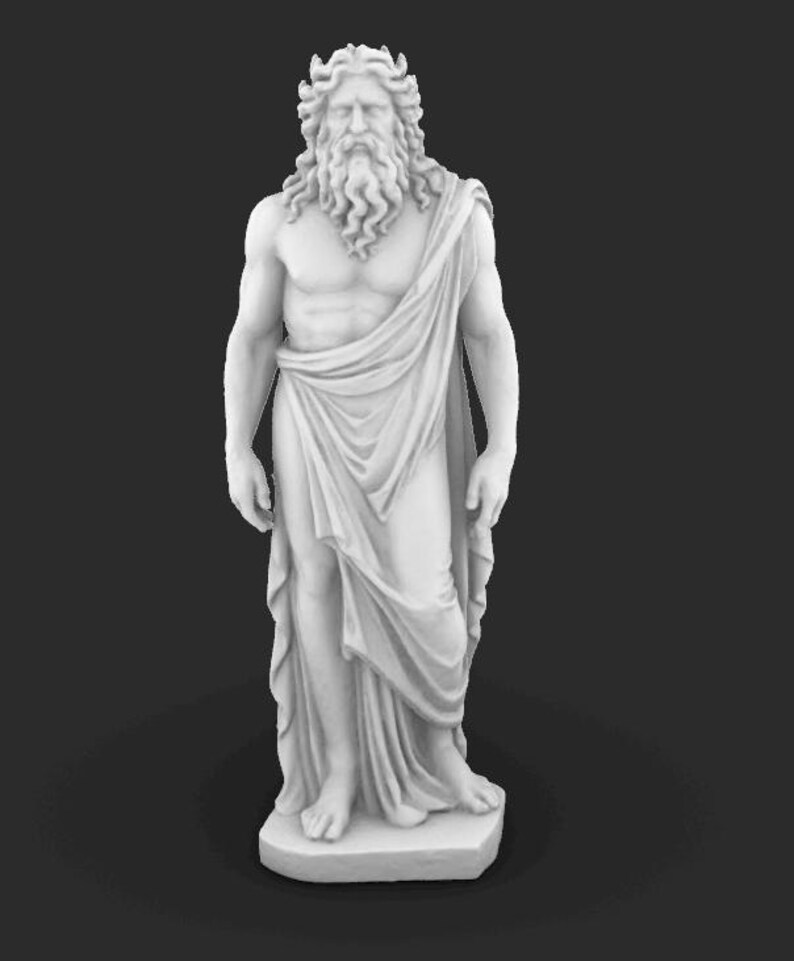 Zeus Statue STL – 3D Printable Classic Greek God Sculpture ...