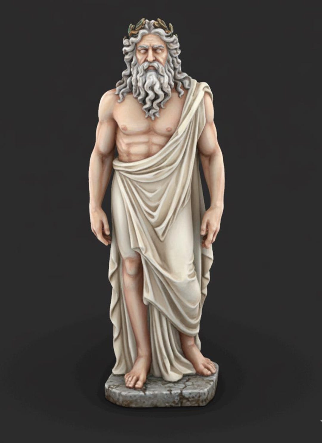 Zeus Statue STL – 3D Printable Classic Greek God Sculpture ...