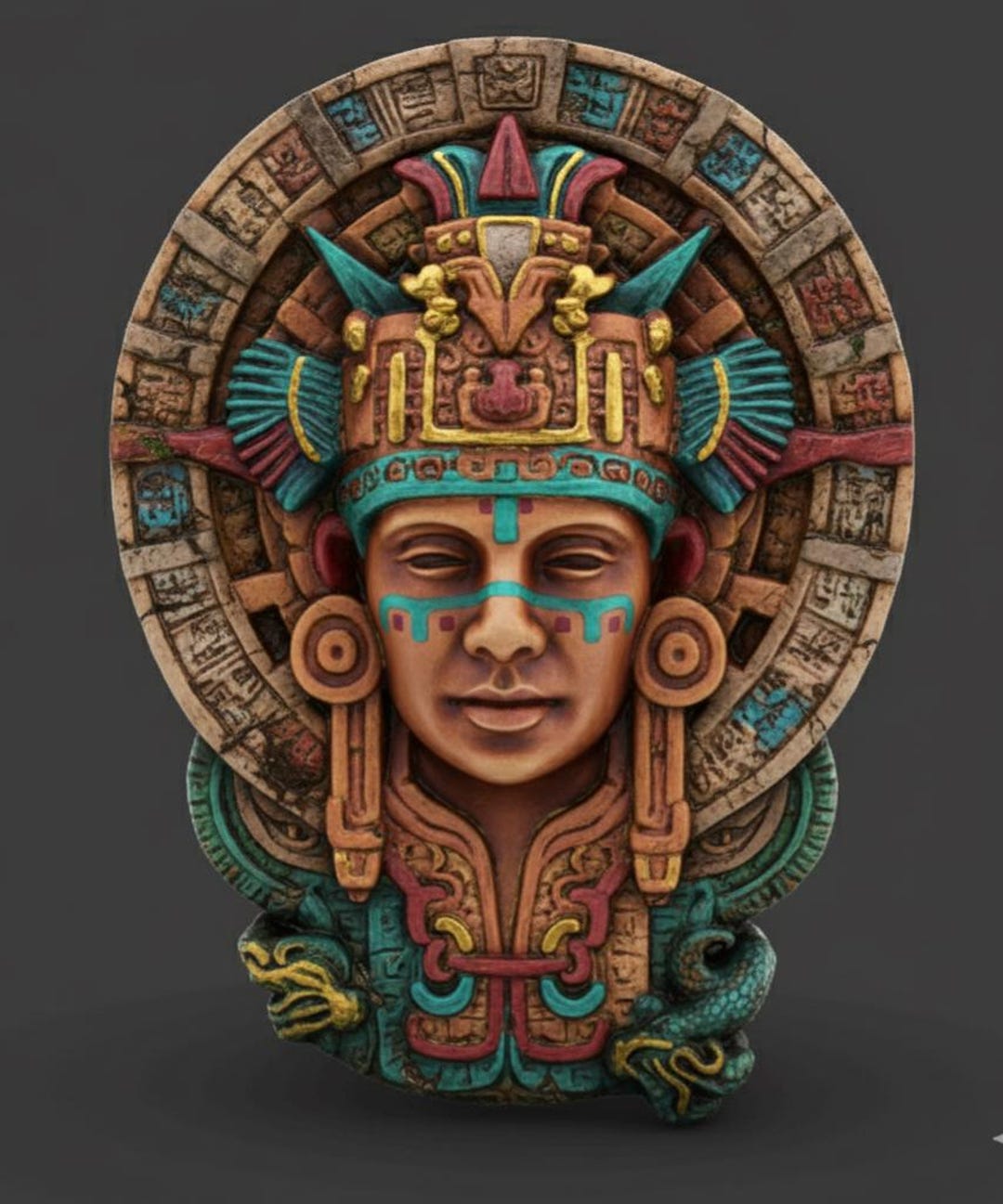 Ixtab Wall Relief STL File | 3D Printable Mayan Goddess Bas-relief ...