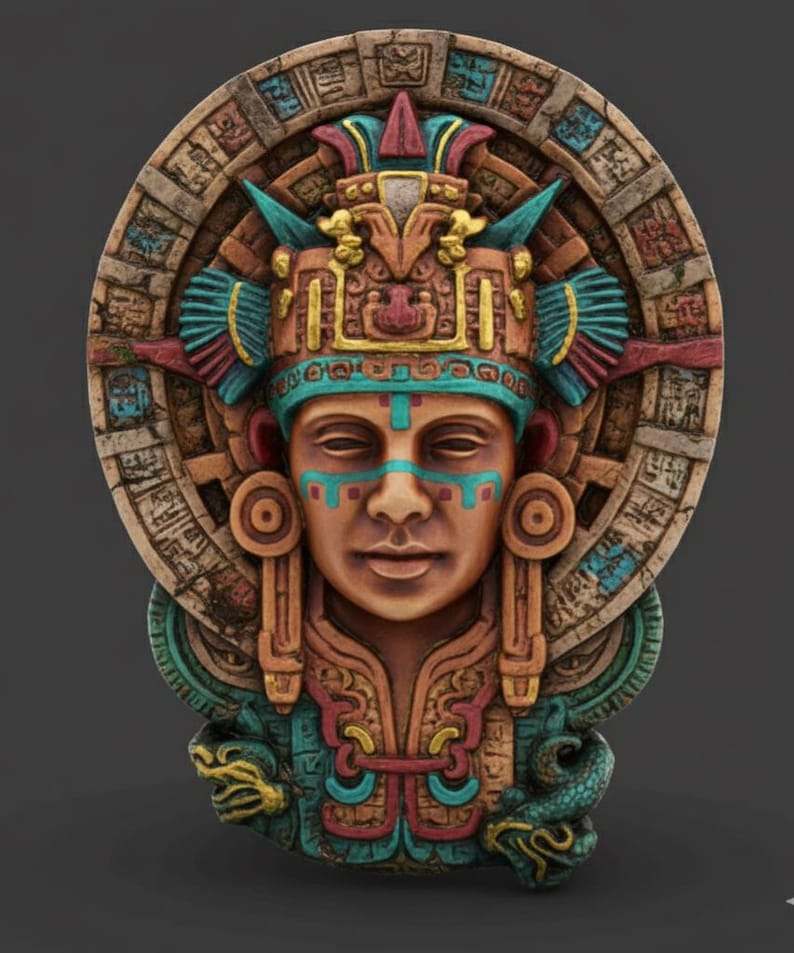 Ixtab Wall Relief STL File | 3D Printable Mayan Goddess Bas-relief ...