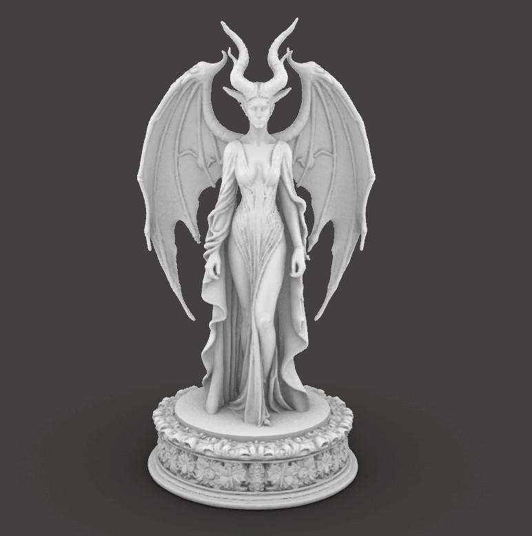 Lilith Queen of the Succubi Statue STL File – 3D Printable Dark ...