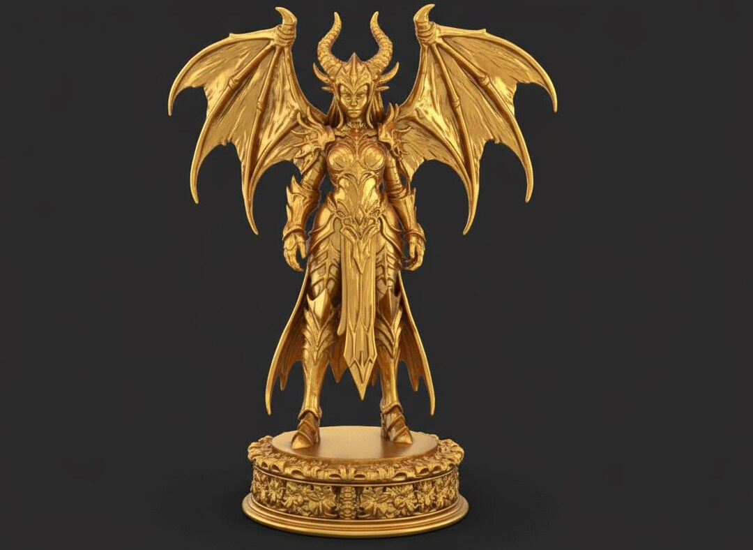 Warrior Lilith Statue STL – 3D Printable Fierce Goddess Sculpture ...