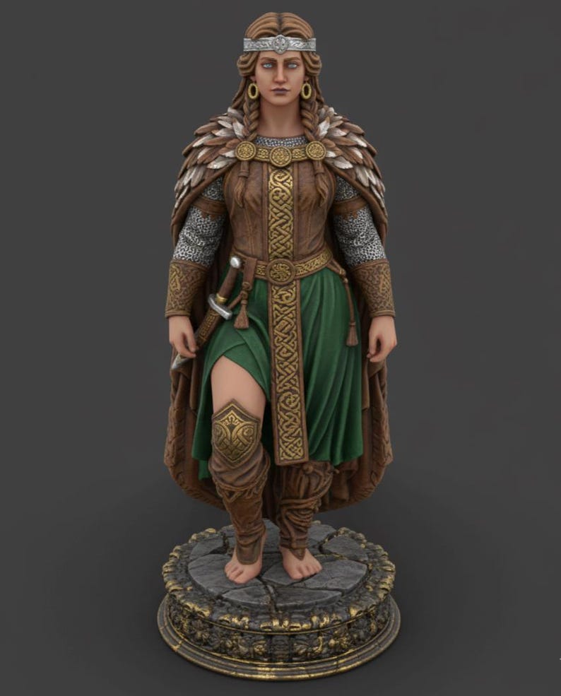 Freya Goddess Statue STL | Norse Goddess of Love and War 3D Model ...