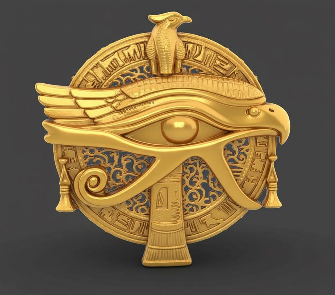 Eye of Ra Wall Decor STL | Ancient Egyptian Sun Symbol 3D Model ...