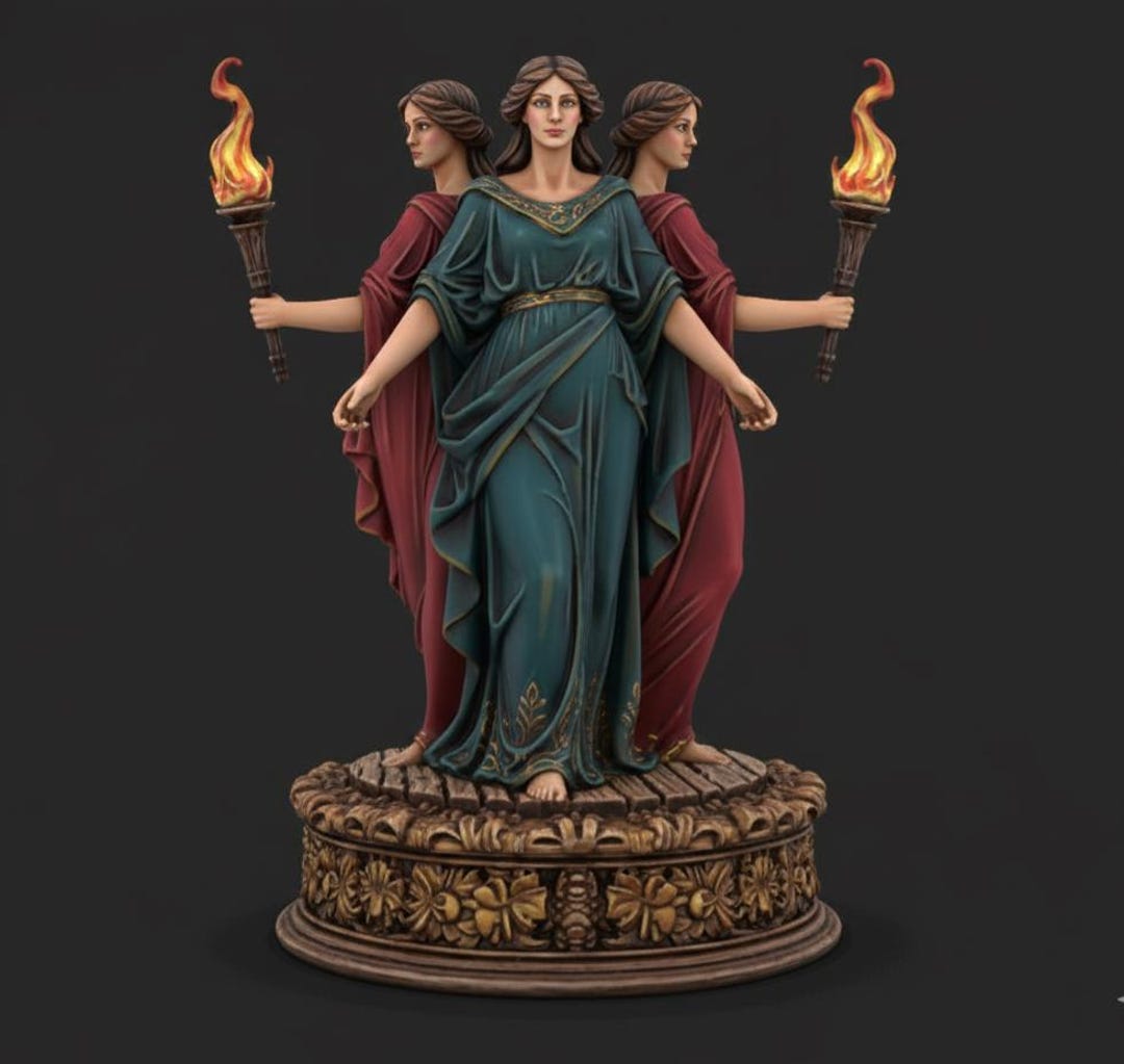 Hecate Goddess Statue STL File - 3D Printable Digital Model of the ...