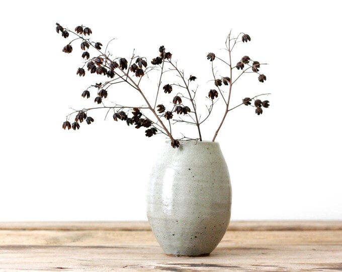 Gray Studio Pottery Vase - Etsy