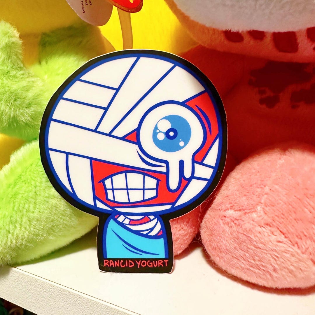 Chibi Curly Mouthwashing Sticker | Indie Video Game Art | Cute Gift for ...