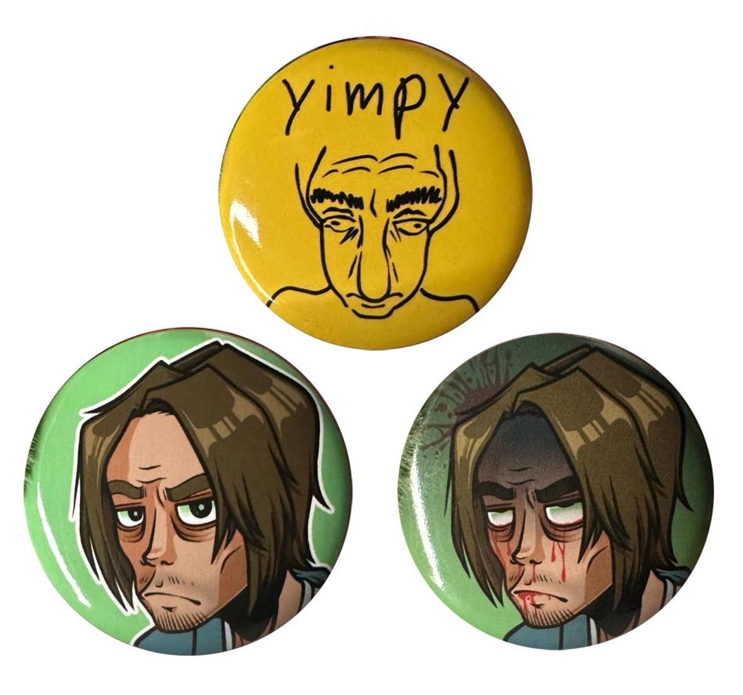 Mouthwashing Jimmy, Yimpy Button Horror Video Game Pins, Fan Art ...