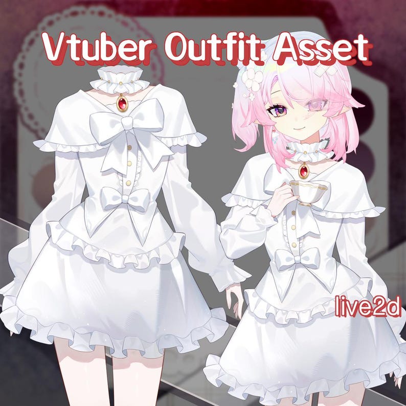 Live2d Vtuber Outfit Asset | Pearl Dress - Etsy