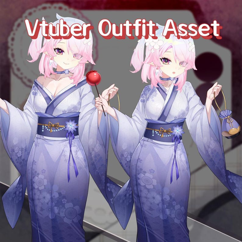 Live2d Vtuber Outfit Asset | Yukata - Etsy