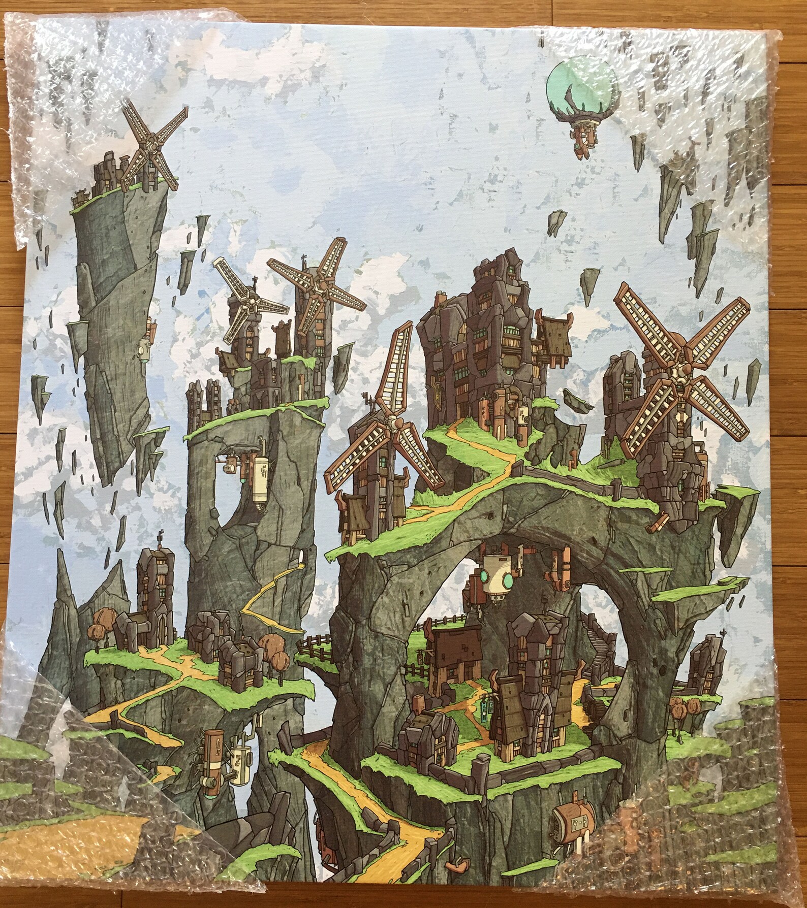 Rising Skies 24x21 Canvas Print Maydak - Etsy