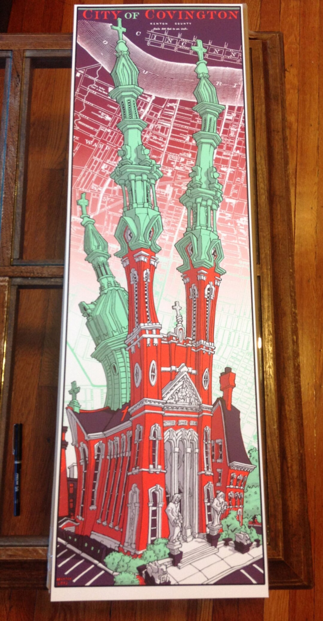 Mother of God (M.O.G.) Screenprint 12x39, Signed by Artist Maydak, (1 ...