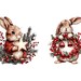 Christmas Bunny Clipart Set, Cute Watercolor Rabbits With Gifts ...