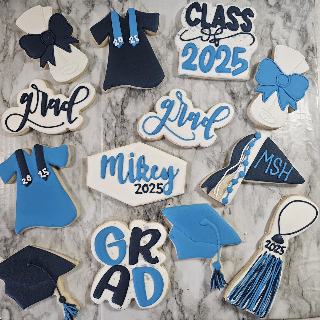 Graduation Royal Icing Cookies - Etsy