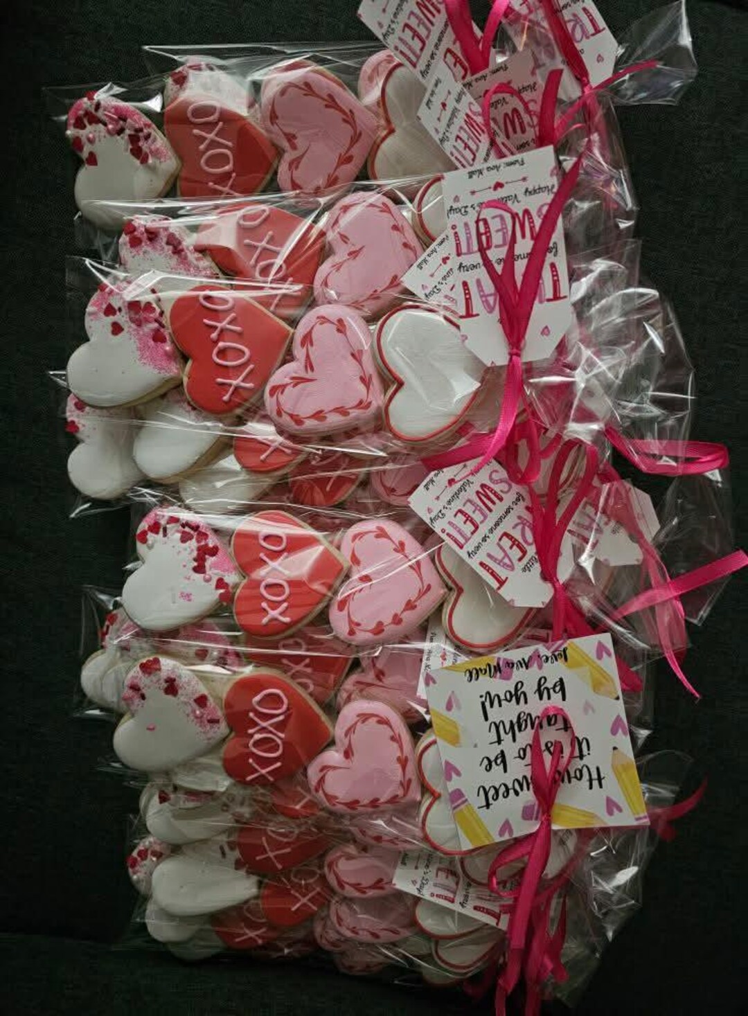 Valentines Heart Mini Heart Cookies-royal Icing Cookies - Etsy