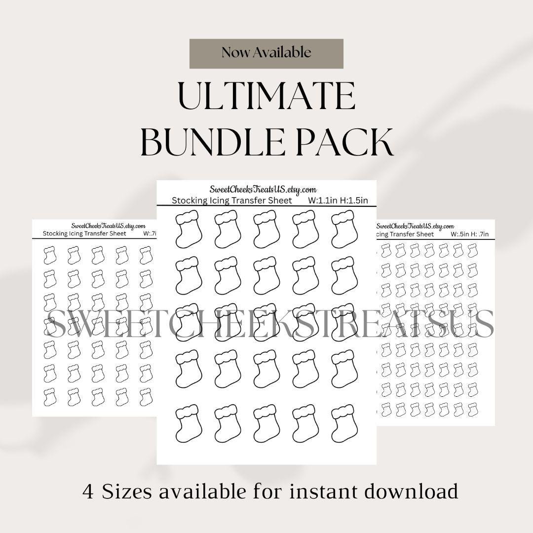 Stocking Royal Icing Transfer Sheets - Etsy