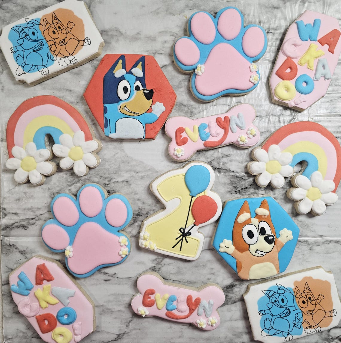 Bluey Cookies-royal Icing Cookies - Etsy