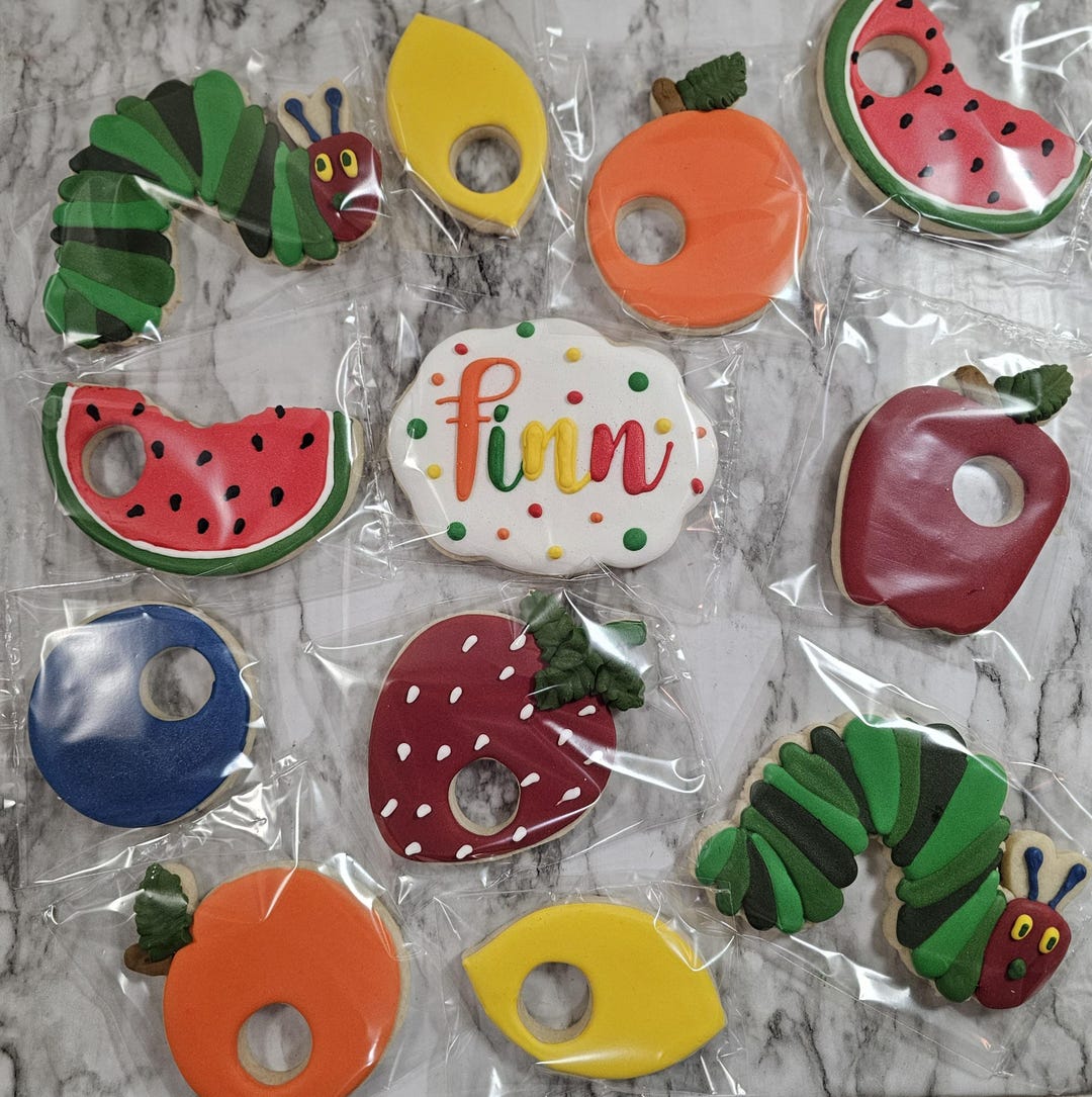 Hungry Hungry Caterpillar Cookies - Etsy