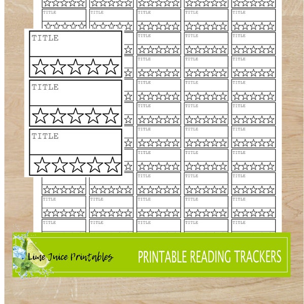 Book Journal Stickers Printable - Etsy