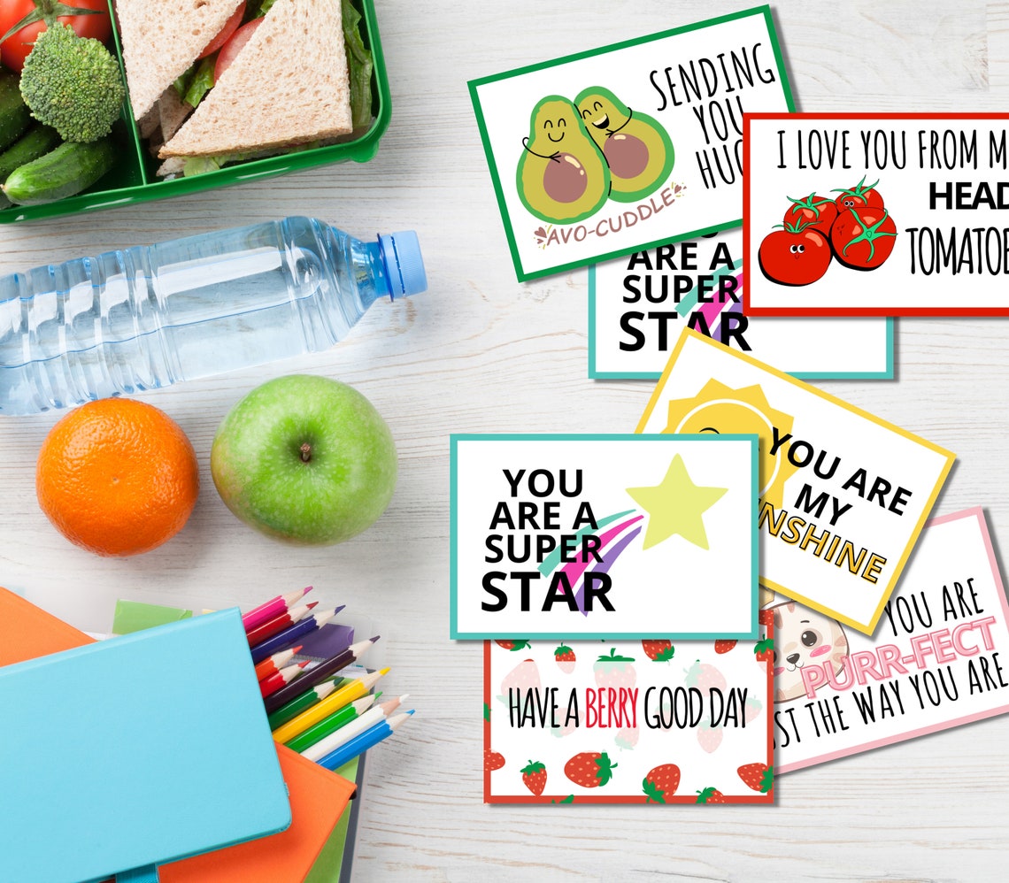 Printable Lunchbox Notes for Kids Encouraging Quotes and - Etsy