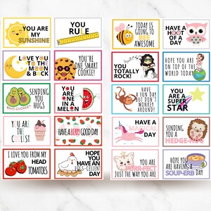 Printable Lunchbox Notes for Kids - Encouraging Quotes and ...
