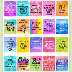 Printable POSITIVE AFFIRMATIONS for Happy Planner, Digital ...