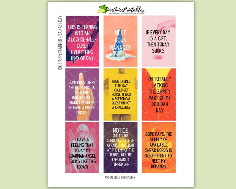 Bad Ass Day Planner Quotes|planner Quotes|life Quotes| Funny ...