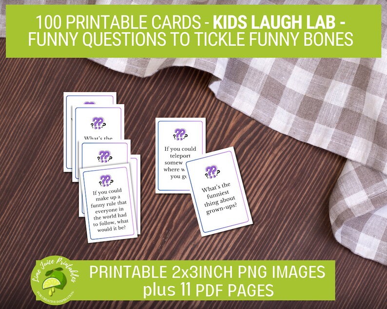 Funny Conversation Starter Cards for Kids: Family Game (PDF/PNG) - Etsy
