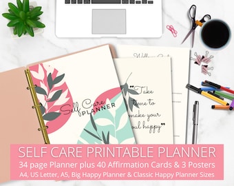 Printable Wellness Planner Mental Health Journal Self Care - Etsy