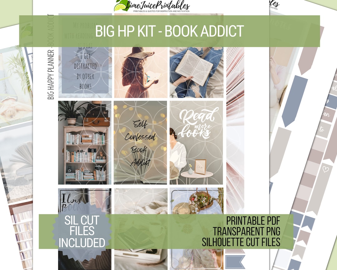 Booked Up: Printable Planner Stickers for Reading Enthusiasts ...