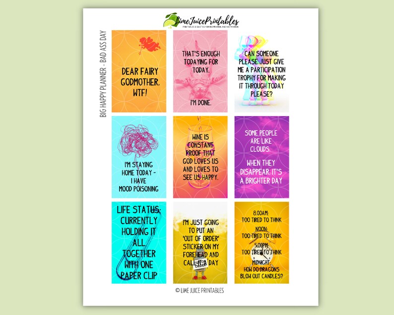 Bad Ass Day Planner Quotes|planner Quotes|life Quotes| Funny ...