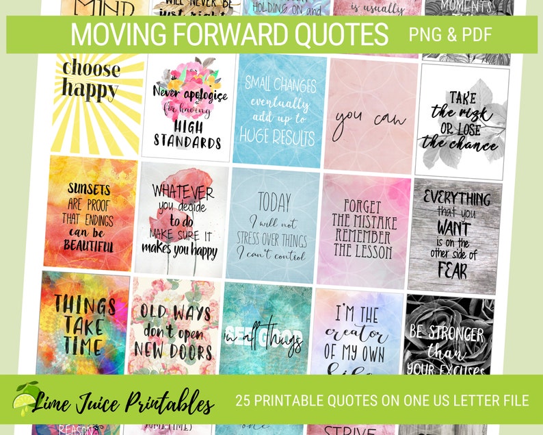 Inspirational Planner Quotes: Happy Planner Accessories (PDF) - Etsy