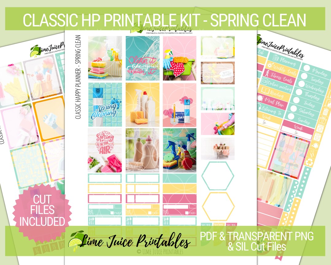 Dust off Winter: Printable Sticker Kit for Your Spring Cleaning Routine ...