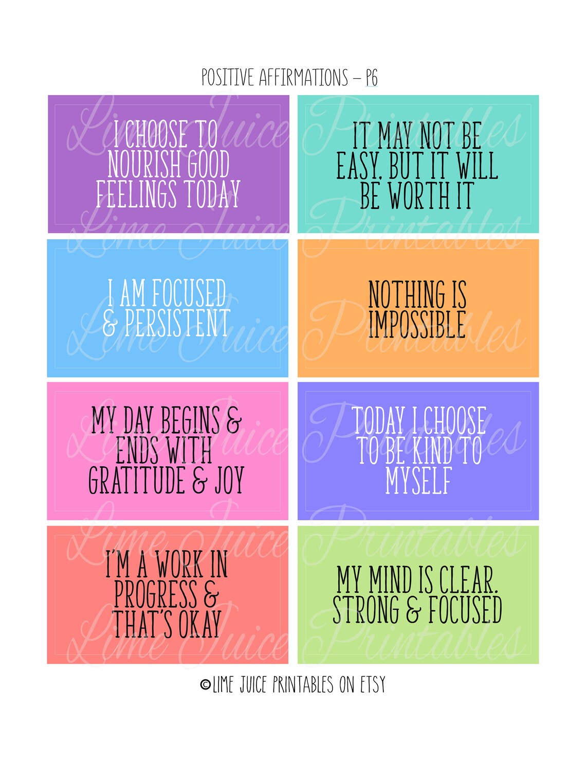 PRINTABLE POSITIVE Affirmationsdigital Quotesdigital - Etsy