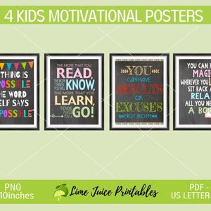 Kids Motivational Posters: Classroom Quotes Bundle (digital Download ...