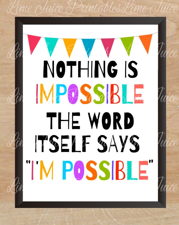 Kids Motivational Quotes Print Set: Classroom Decor (digital Download ...