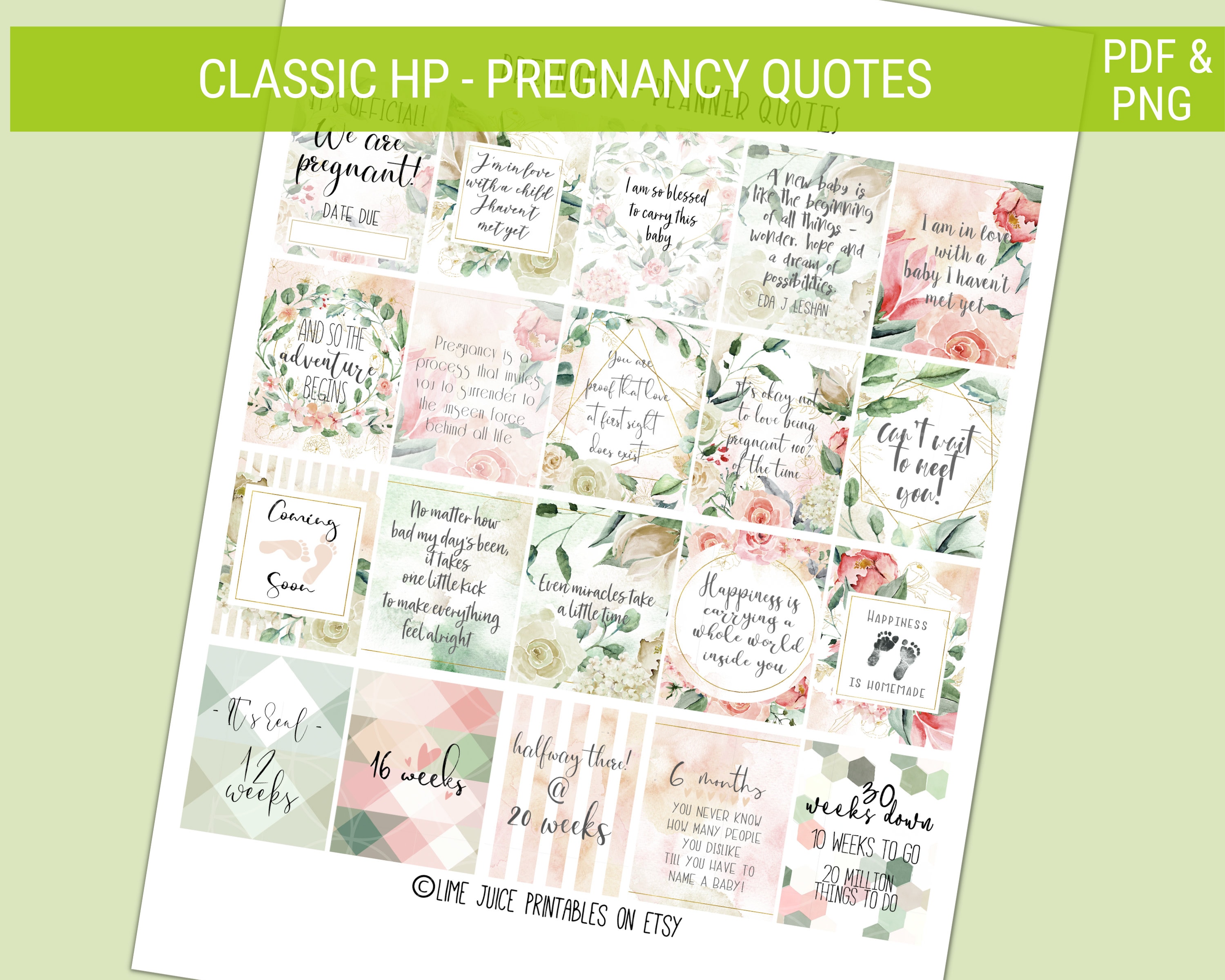 PREGNANCY Quotesprintable Pregnancy Stickersplanner Stickersplanner ...
