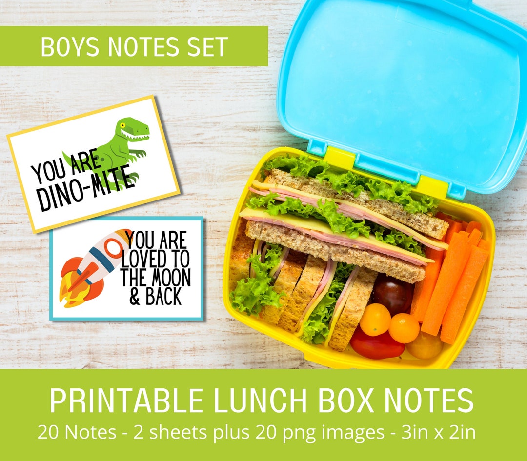 Printable Lunchbox Notes - Lunch Box Notes for Kids, Printable Lunch ...