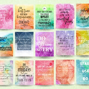 Positive Watercolor Quotes Bundle | 20 Printables | Wall Art ...