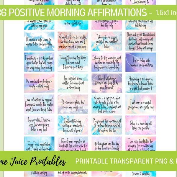 PRINTABLE POSITIVE Affirmationsdigital Quotesdigital Inspirational ...