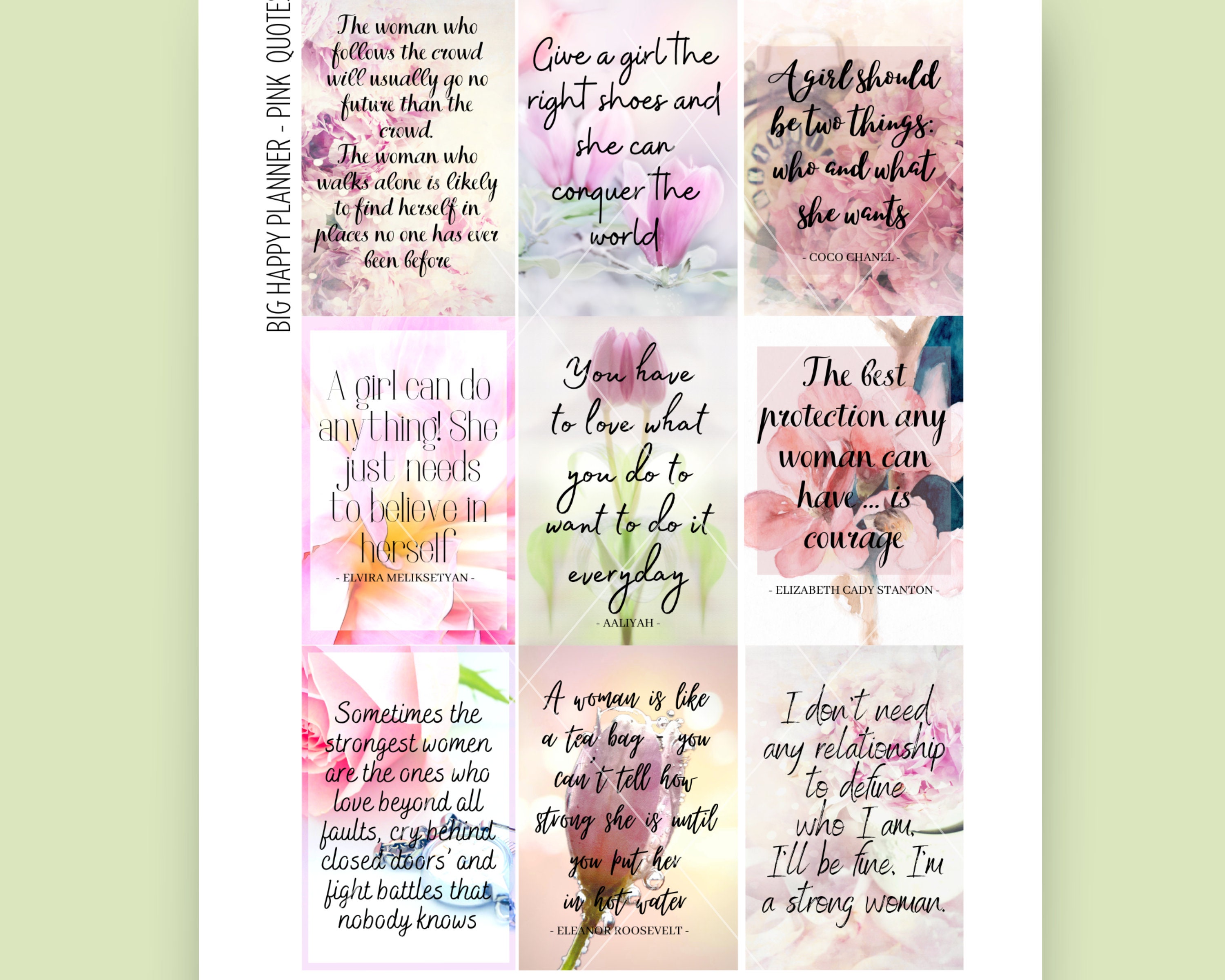 18 Printable Quotes for Big Happy Planner|quote Stickers|life Quotes ...