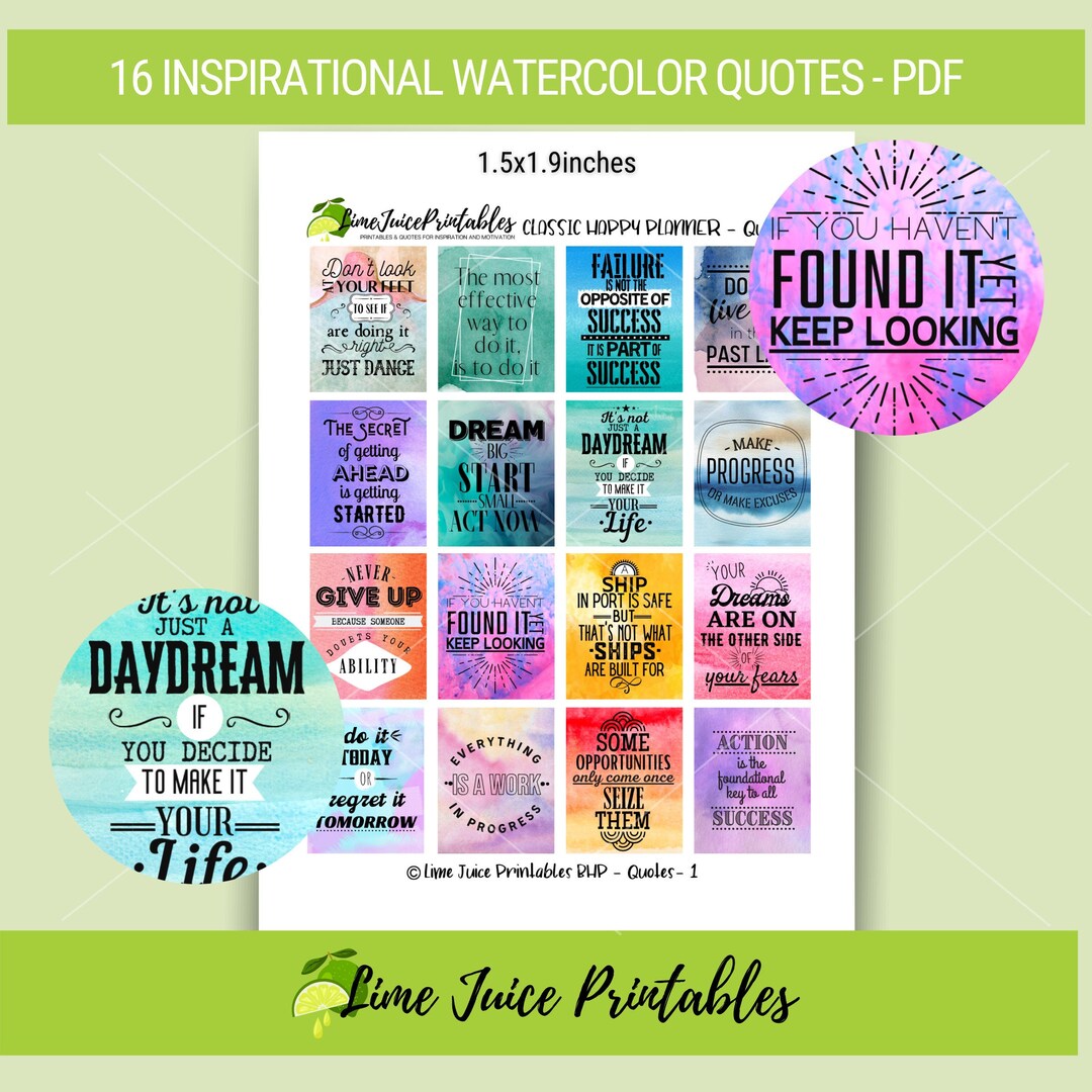 Classic Happy Planner Quotes|printable Quotes|inspirational ...