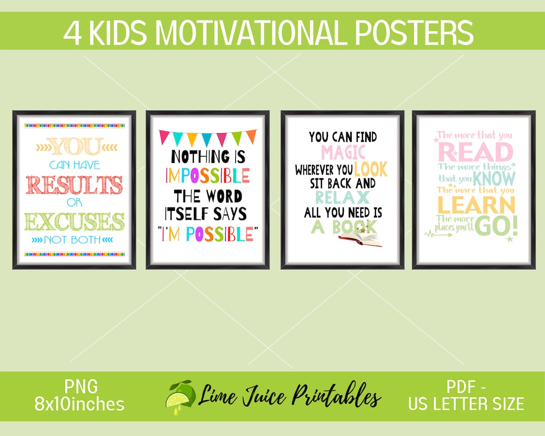 CHILDREN'S QUOTES BUNDLE, Classroom Wall Quotes, Educational Quotes ...