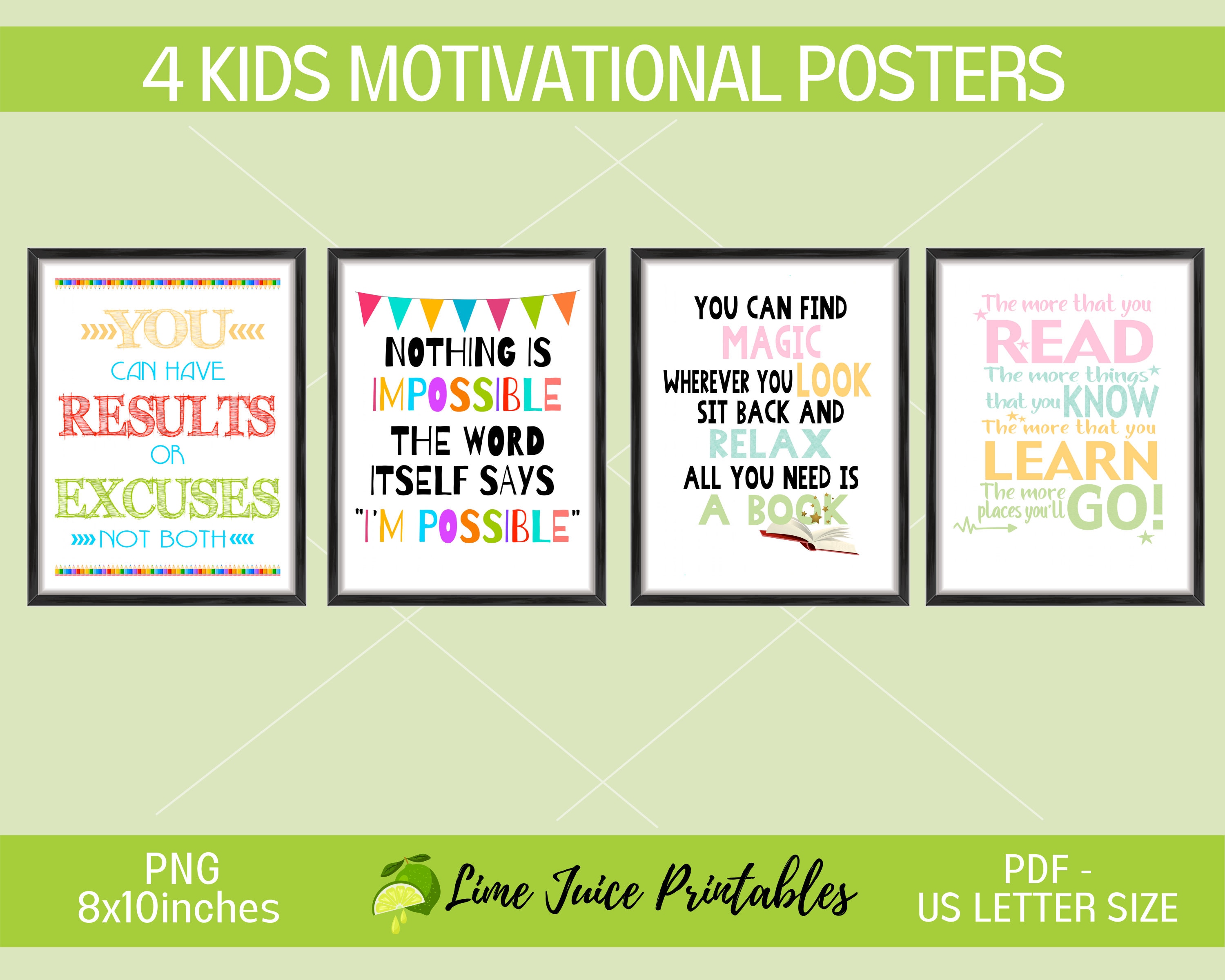CHILDREN'S QUOTES BUNDLE, Classroom Wall Quotes, Educational Quotes ...