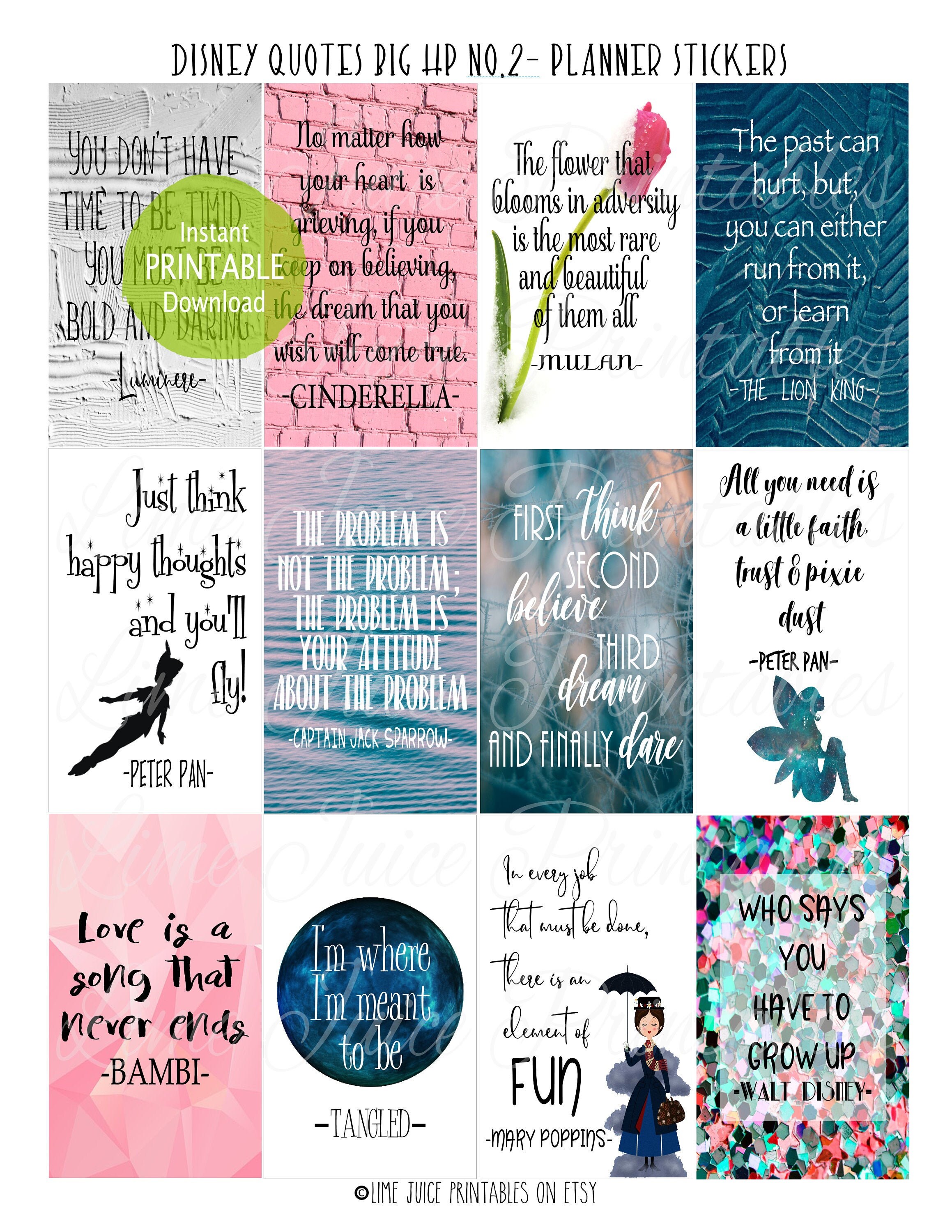Paper Paper & Party Supplies Inspirational Positive Planner Quotes Life ...