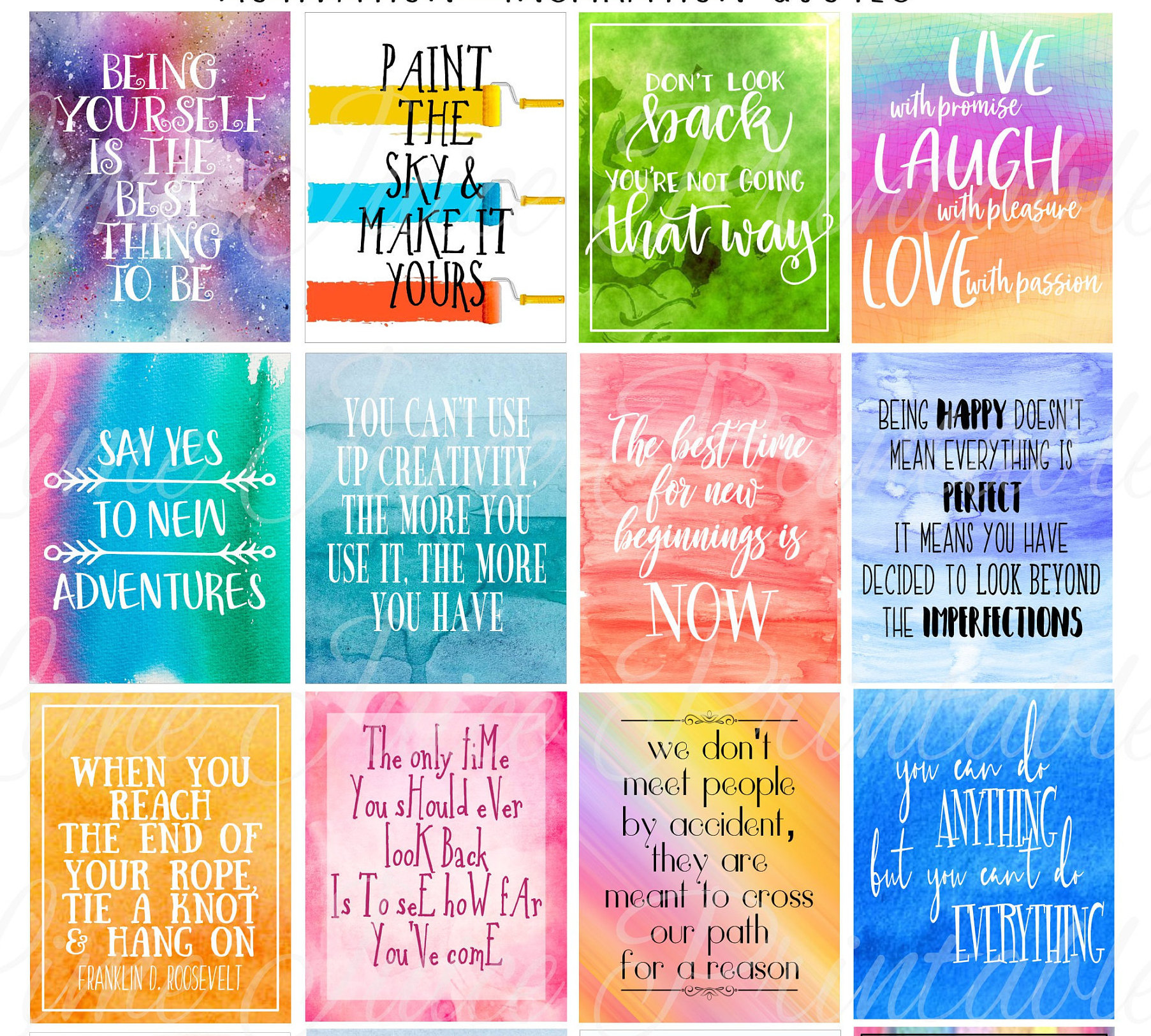 INSPIRATION-MOTIVATION Planner Quotes | Digital-instant Download ...