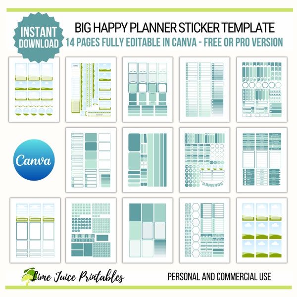 Happy Planner Vertical Stickers - Etsy
